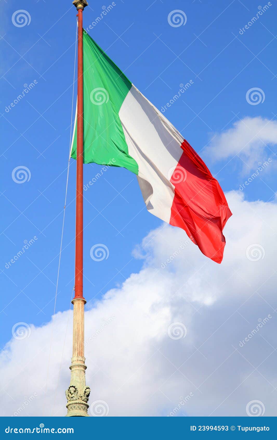 Italian flag stock image. Image of italy, outdoor, national - 23994593