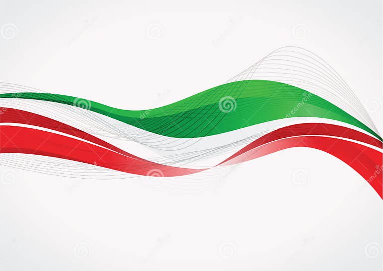 Italian flag stock vector. Illustration of modern, green - 90717589
