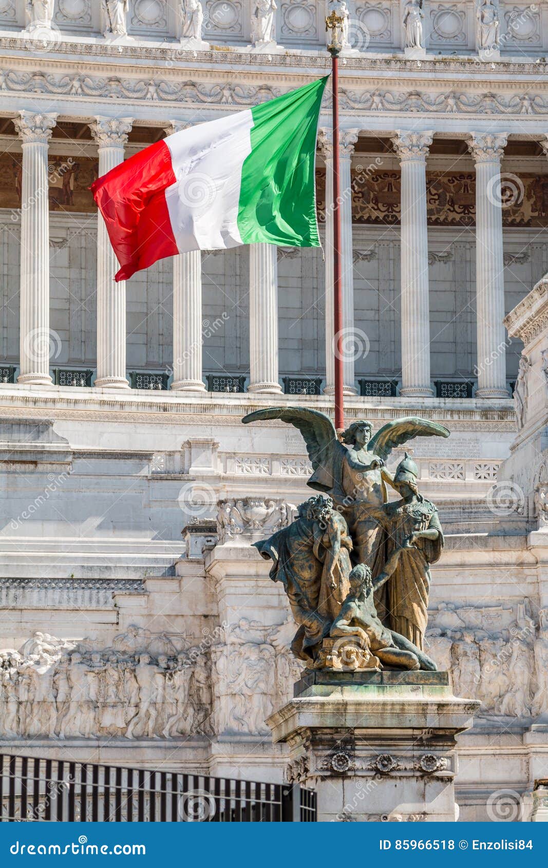 The italian flag stock photo. Image of altar, fatherland - 85966518