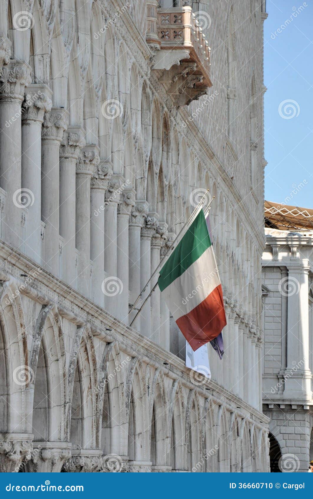 Italian flag on building stock photo. Image of architecture - 36660710