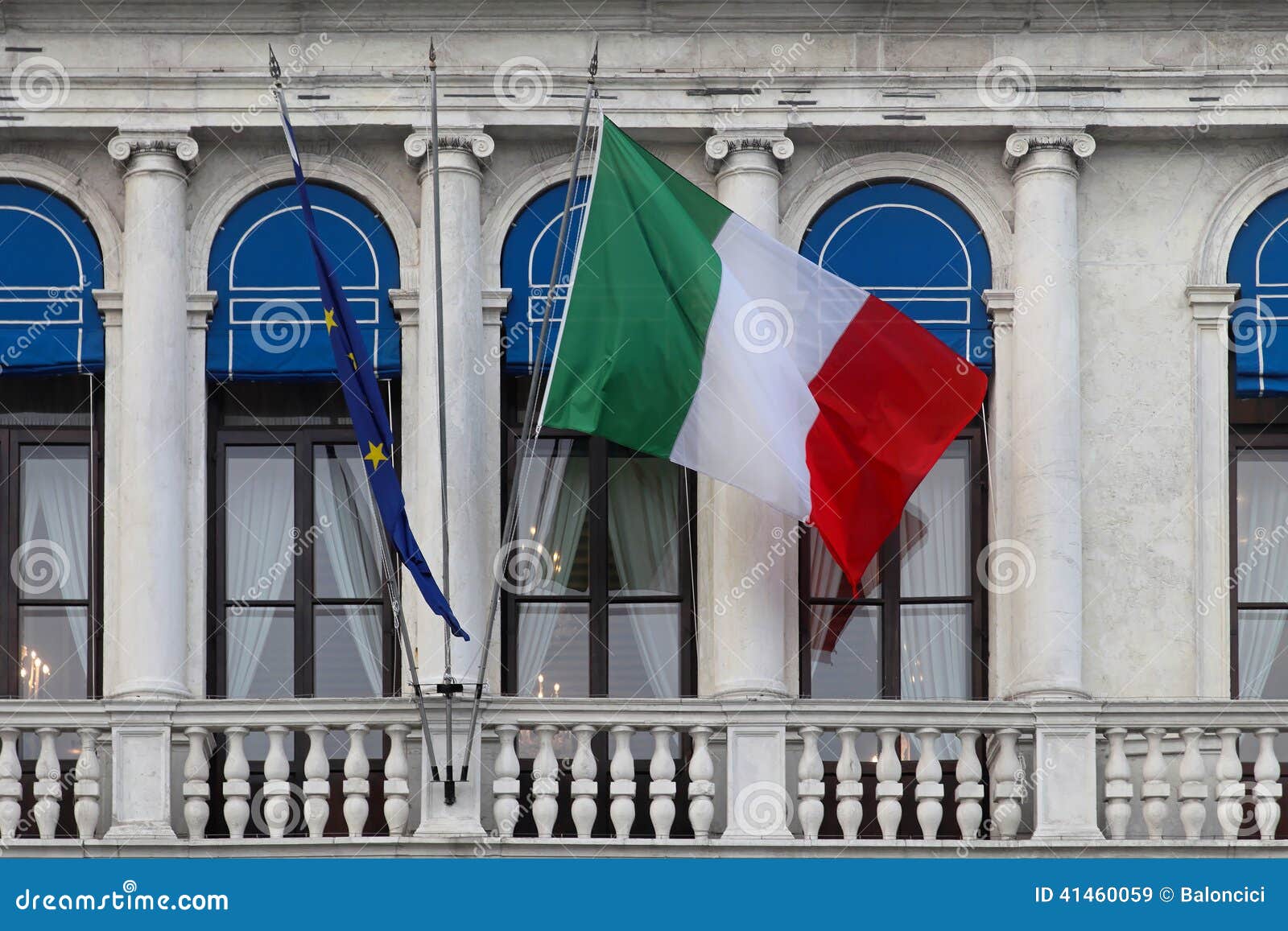 Italian flag stock image. Image of italian, pole, flagpole - 41460059