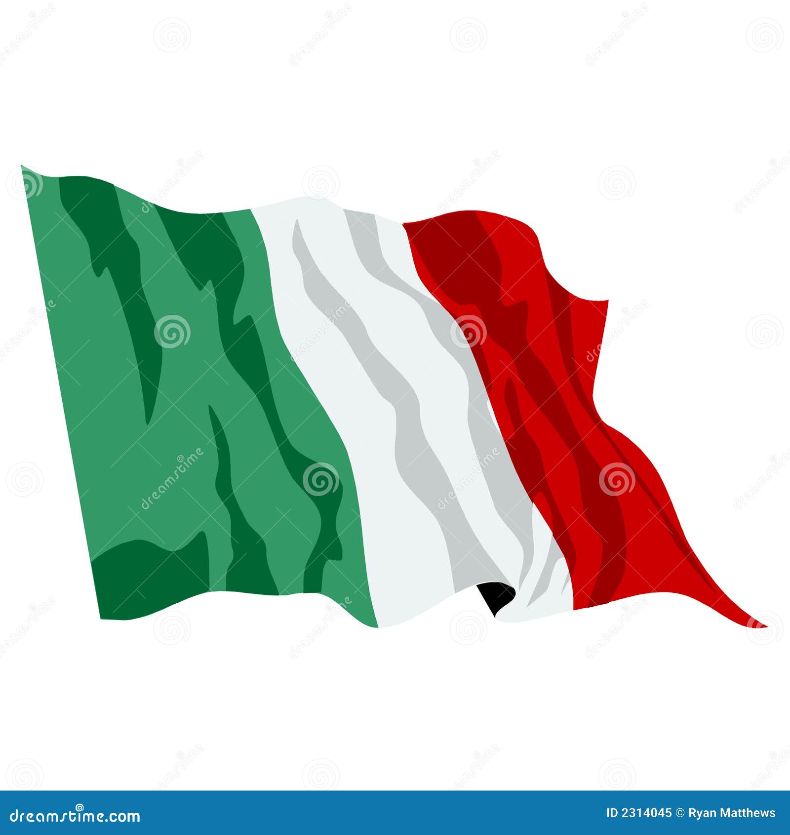 Italian Flag Illustartion stock vector. Illustration of flag - 2314045
