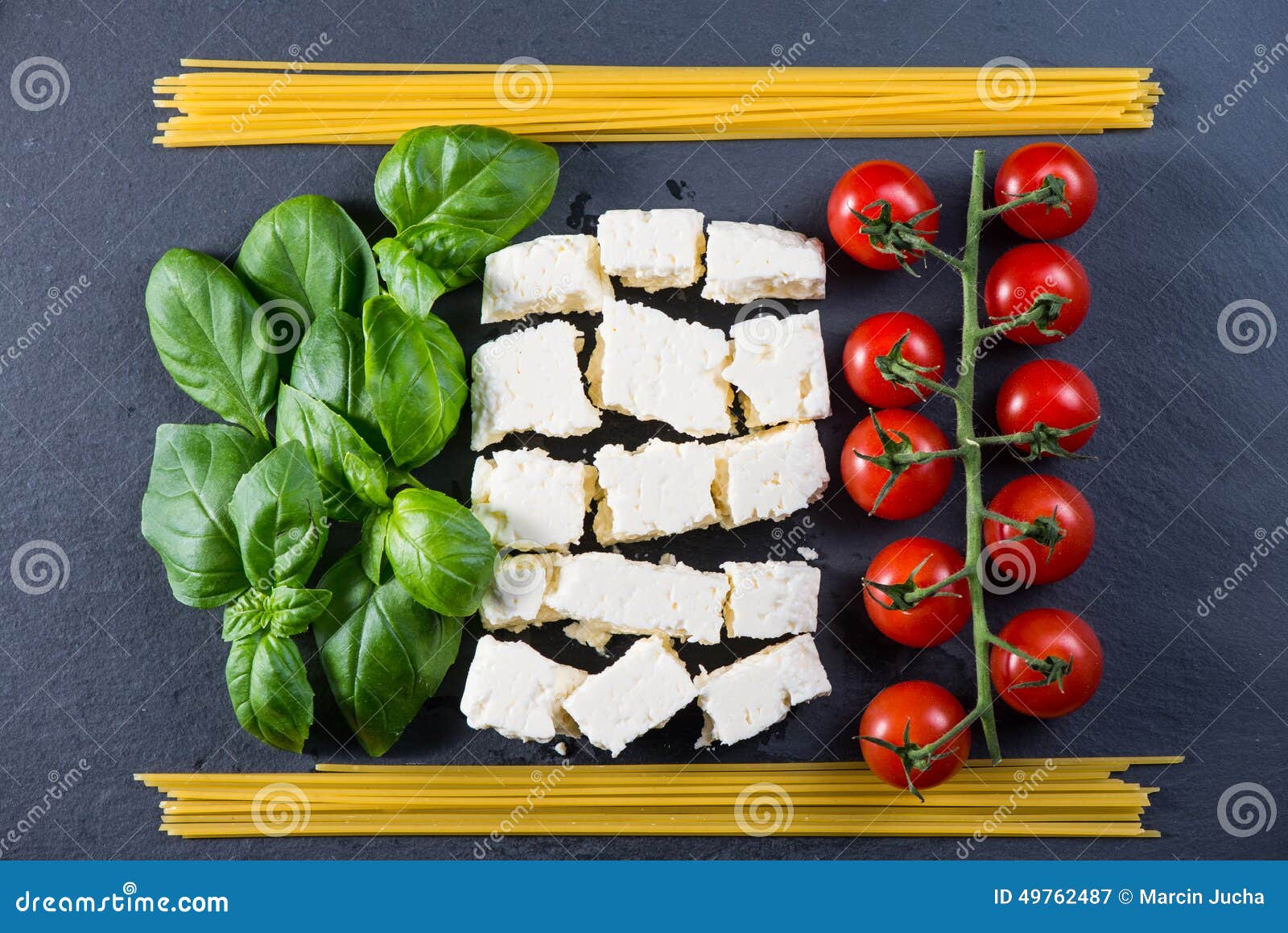 Italian Flag Made from Fresh Food Stock Image - Image of cheese ...