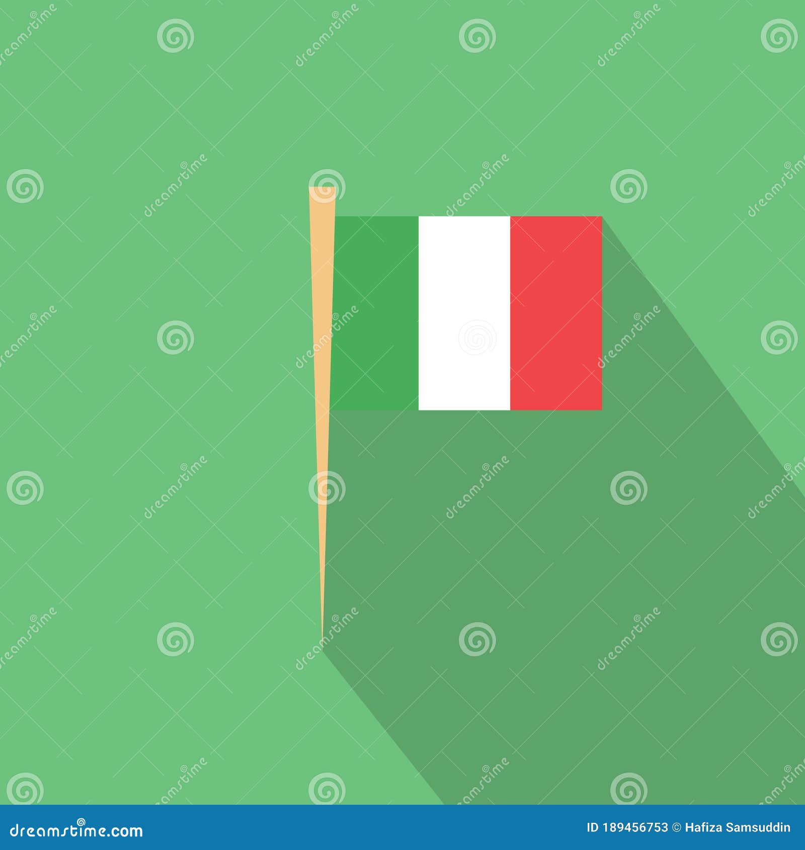 Italian Flag Toothpick. Vector Illustration Decorative Design Stock ...