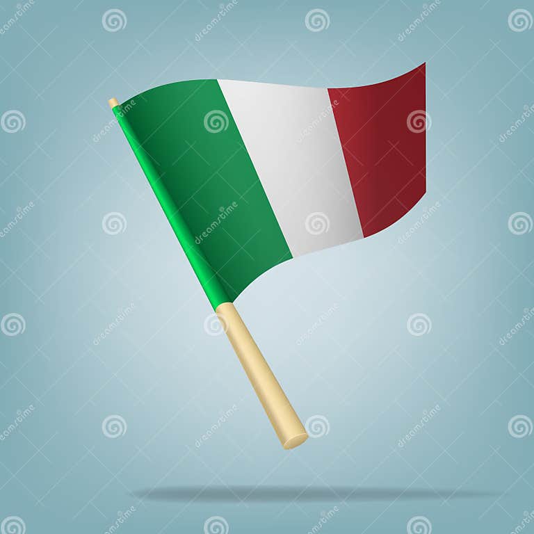 Italian Flag, Vector Illustration Stock Vector - Illustration of green ...