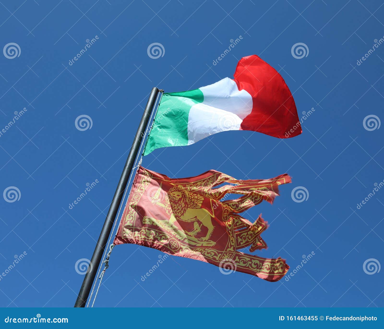 Italian Flag and Flag of Veneto Region Stock Image - Image of veneto ...