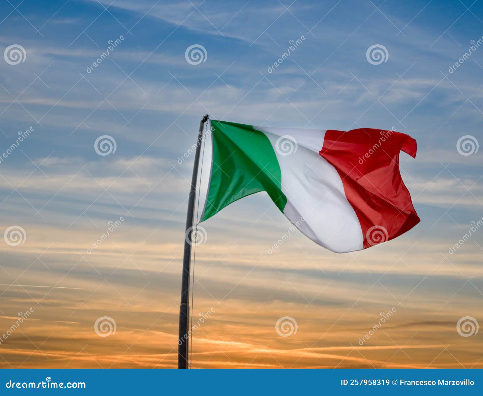 Italian flag stock image. Image of european, outdoors - 257958319