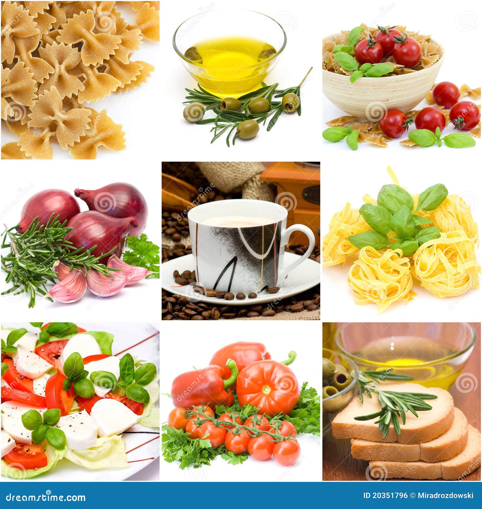Italian food collage stock photo. Image of dinner, dish - 20351796