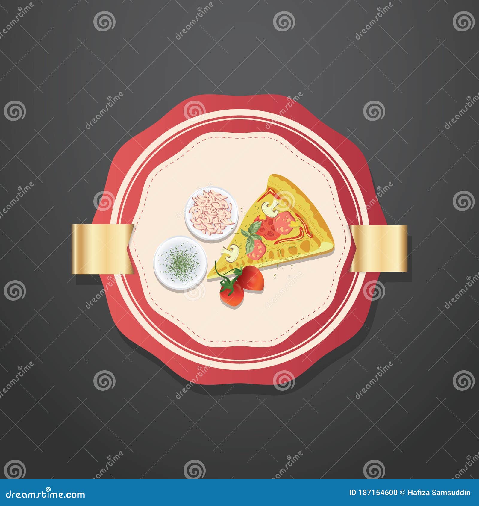 Italian Food Labels. Vector Illustration Decorative Design Stock Vector ...