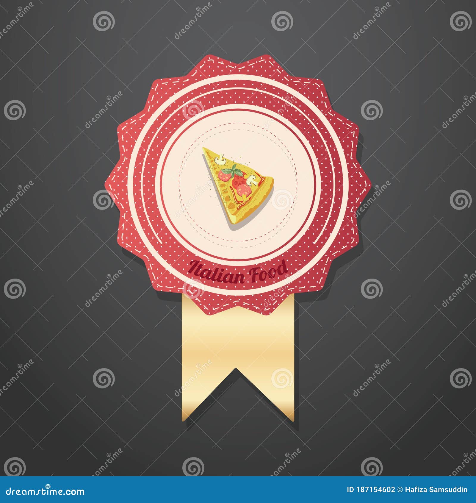Italian Food Labels. Vector Illustration Decorative Design Stock Vector ...