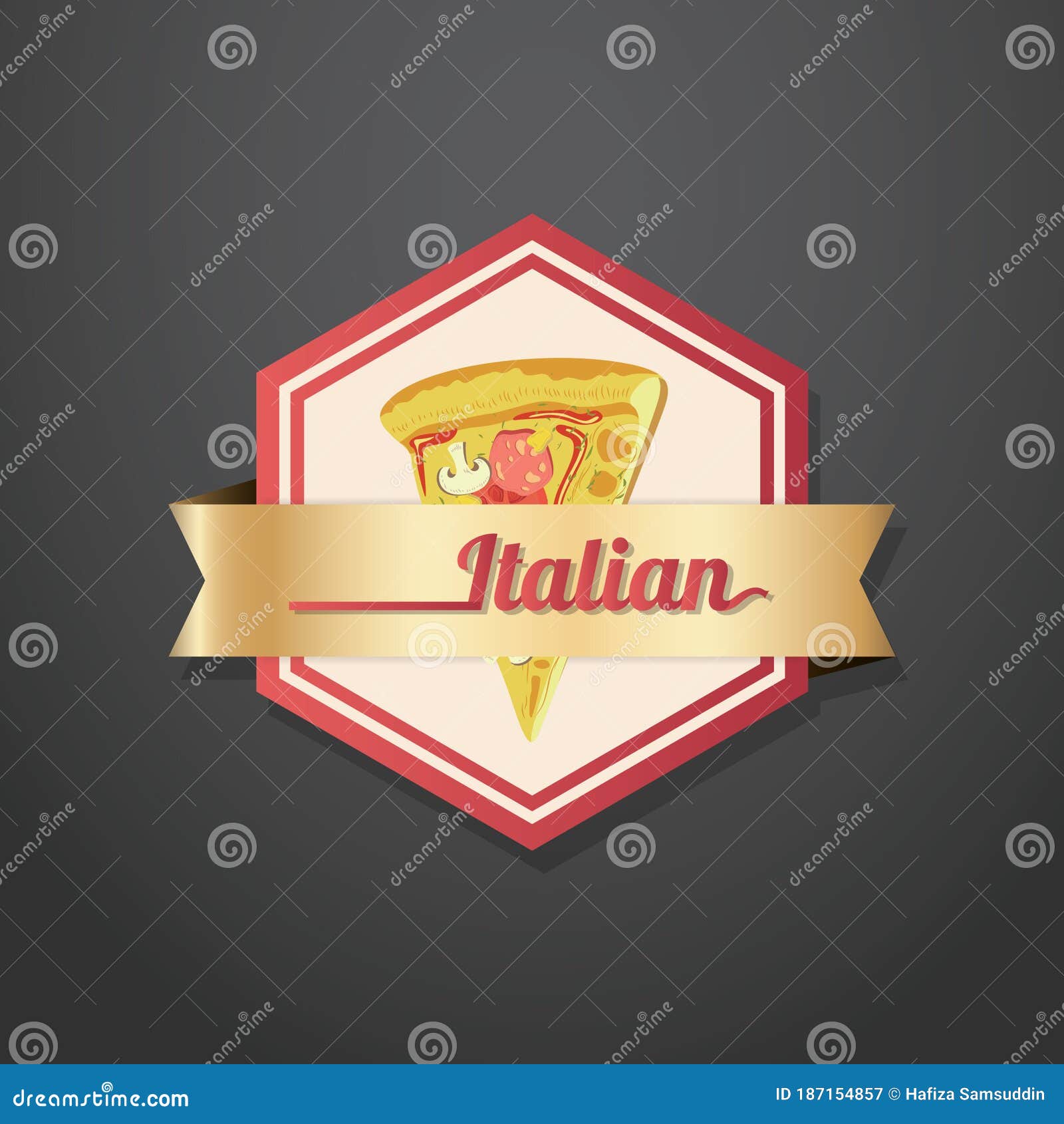 Italian Food Labels. Vector Illustration Decorative Design Stock Vector ...