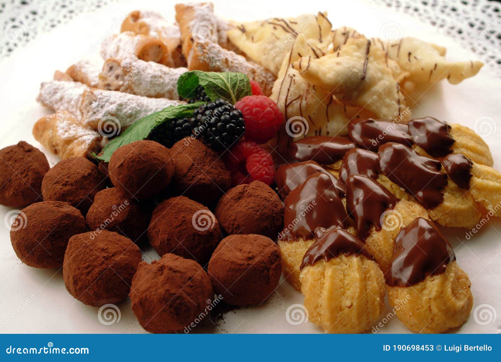 Italian Food Recipes, Assorted Pastries Stock Image - Image of sweet ...