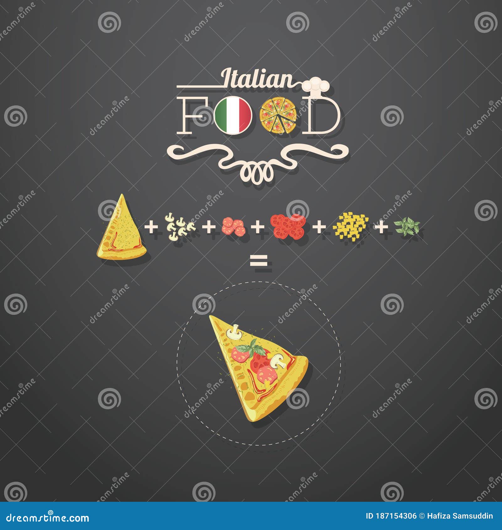 Italian Food. Vector Illustration Decorative Design Stock Vector ...