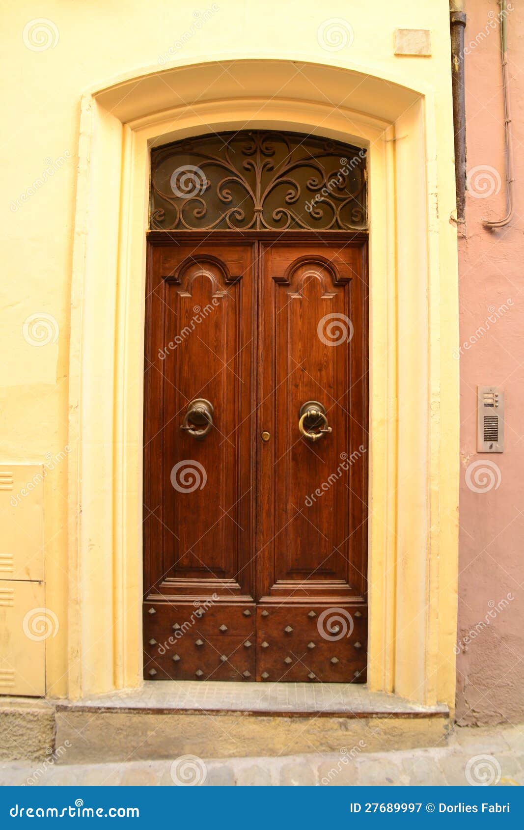 Italian front door stock image. Image of entrance, door - 27689997