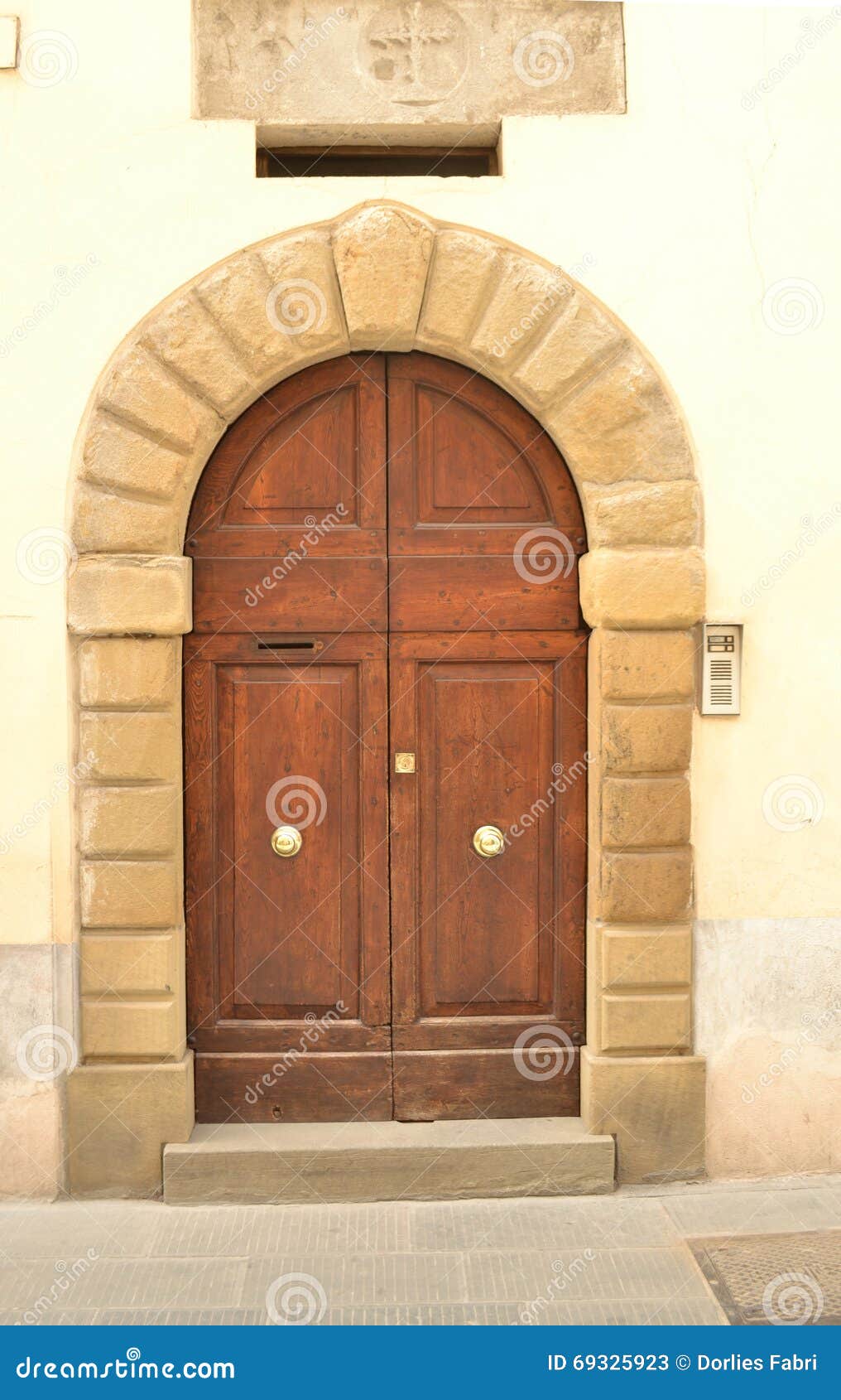 Italian front door stock image. Image of round, bell - 69325923