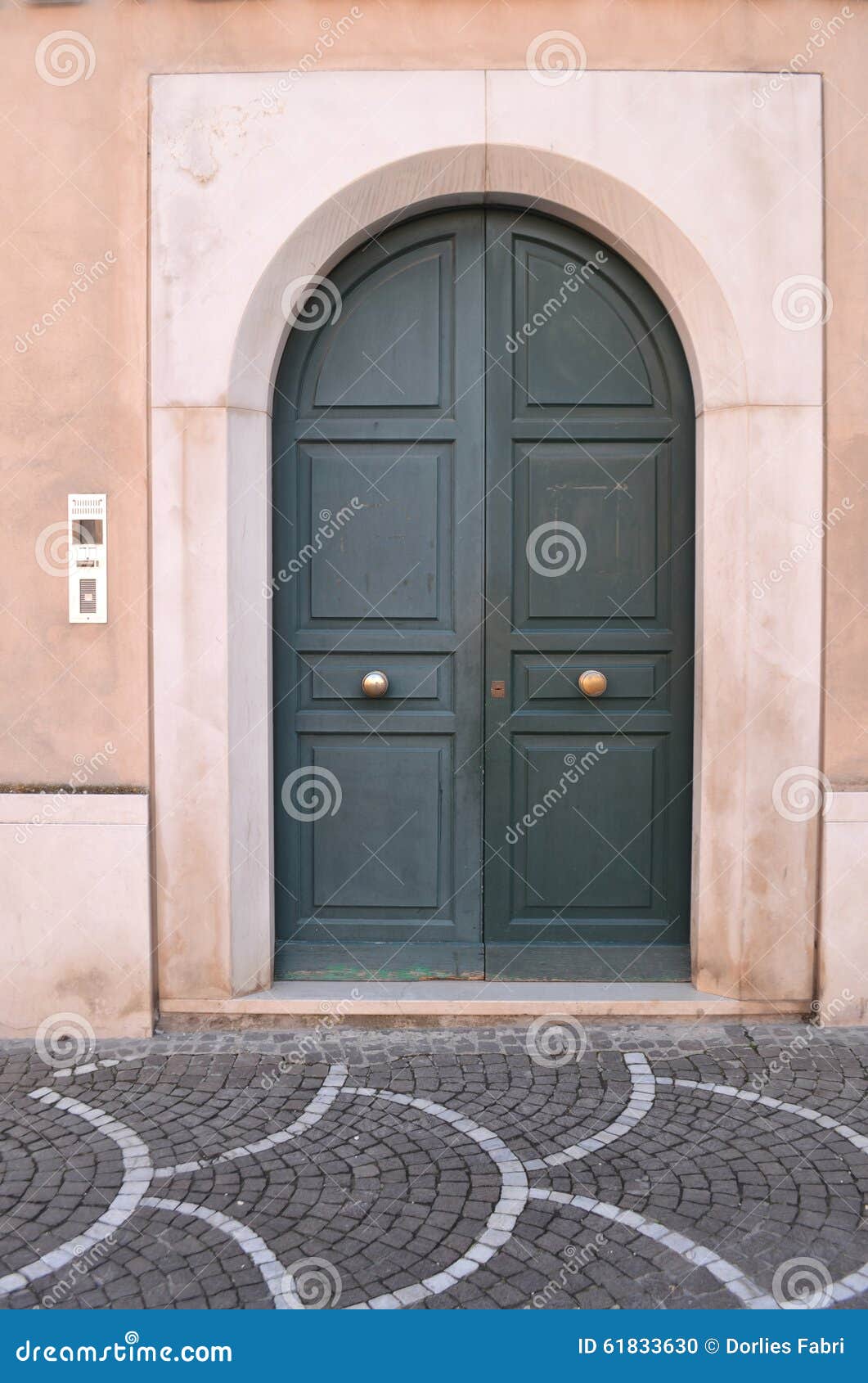 Italian front door stock photo. Image of bell, architecture - 61833630