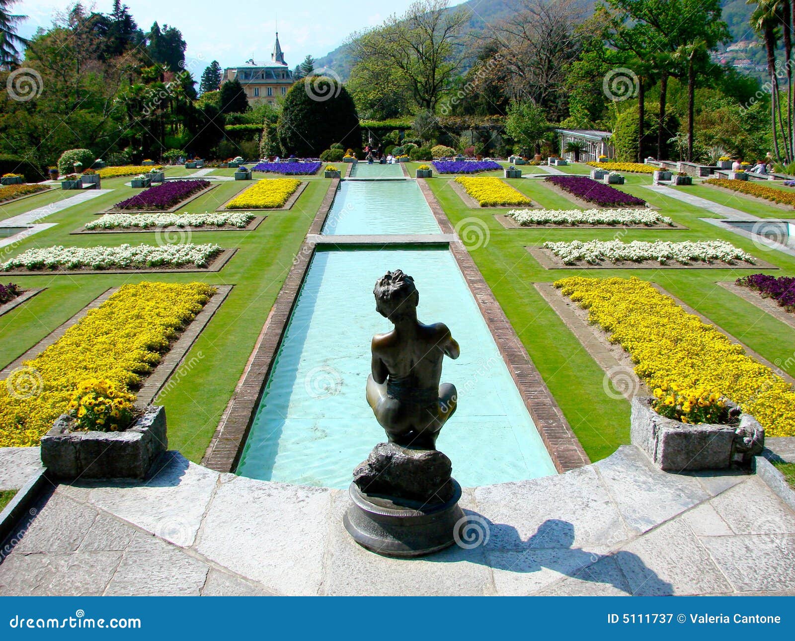 Italian garden stock image. Image of blue, italian, garden - 5111737