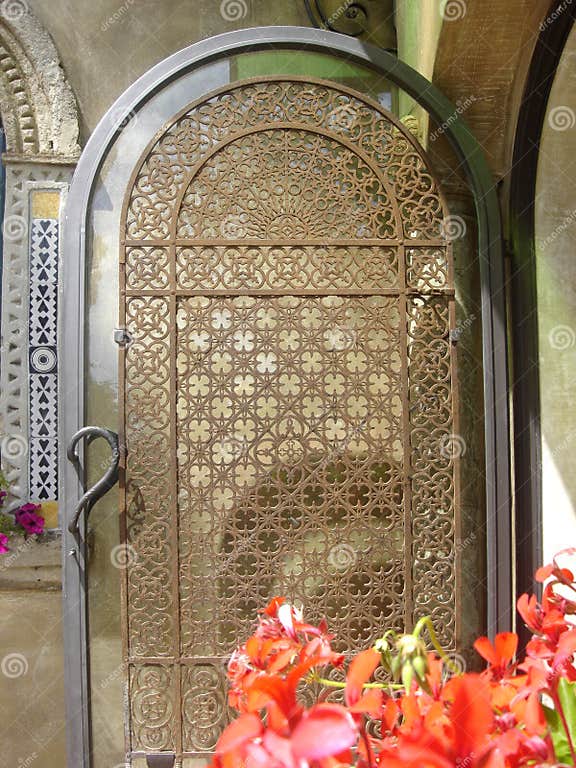 Italian gate stock image. Image of handle, houses, entrance - 9446635