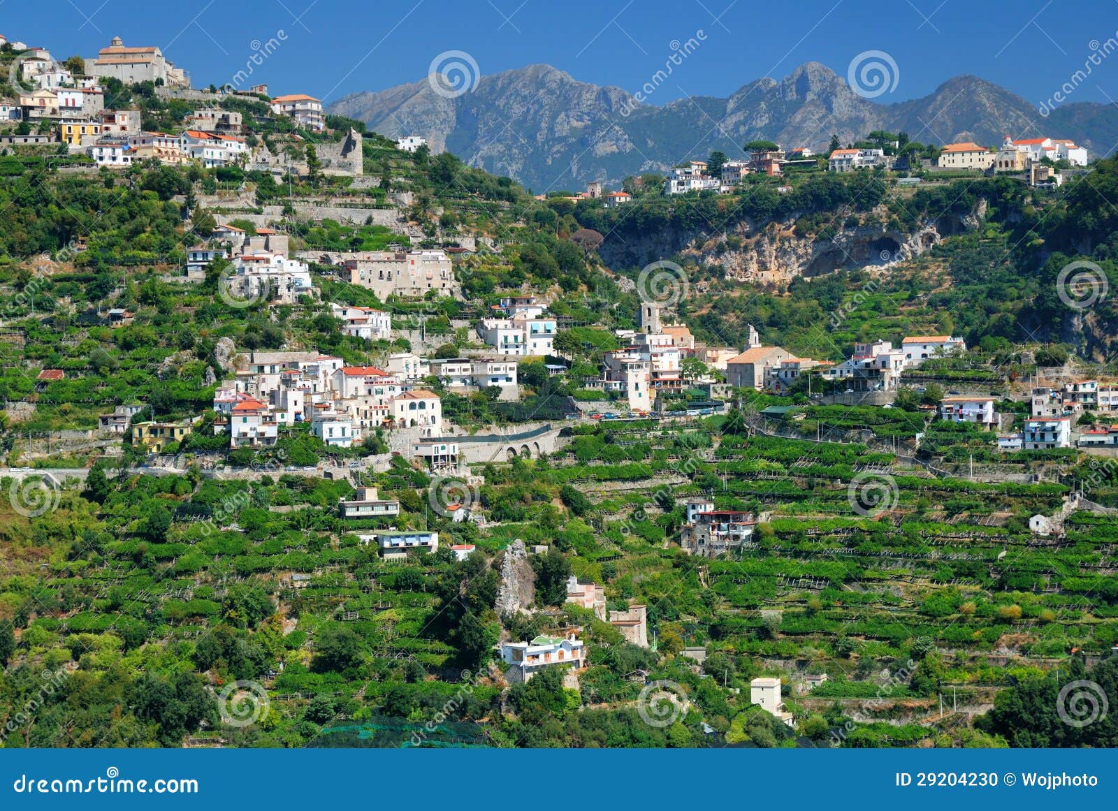 Italian hillside village stock photo. Image of europe - 29204230
