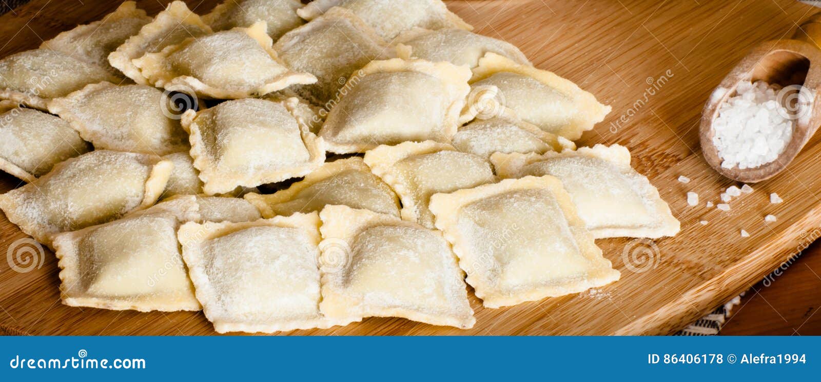 Italian home-made ravioli stock photo. Image of meal - 86406178