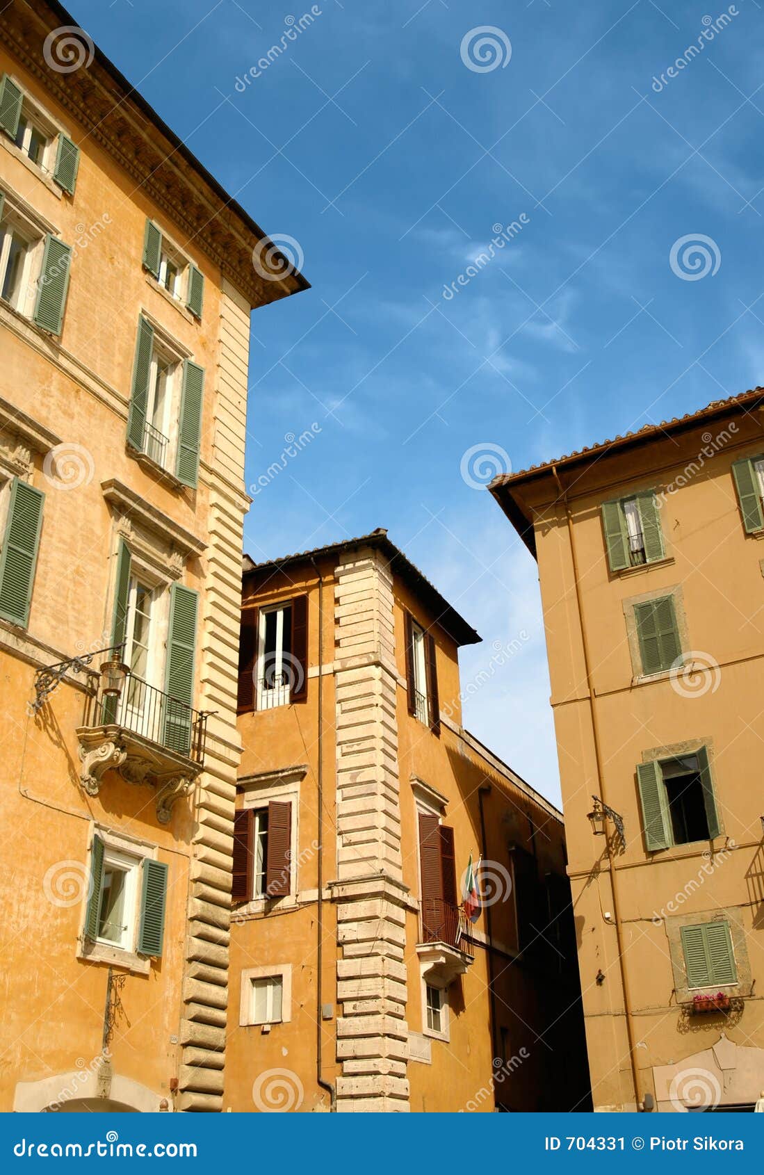 Italian houses stock image. Image of live, balcony, corridor - 704331