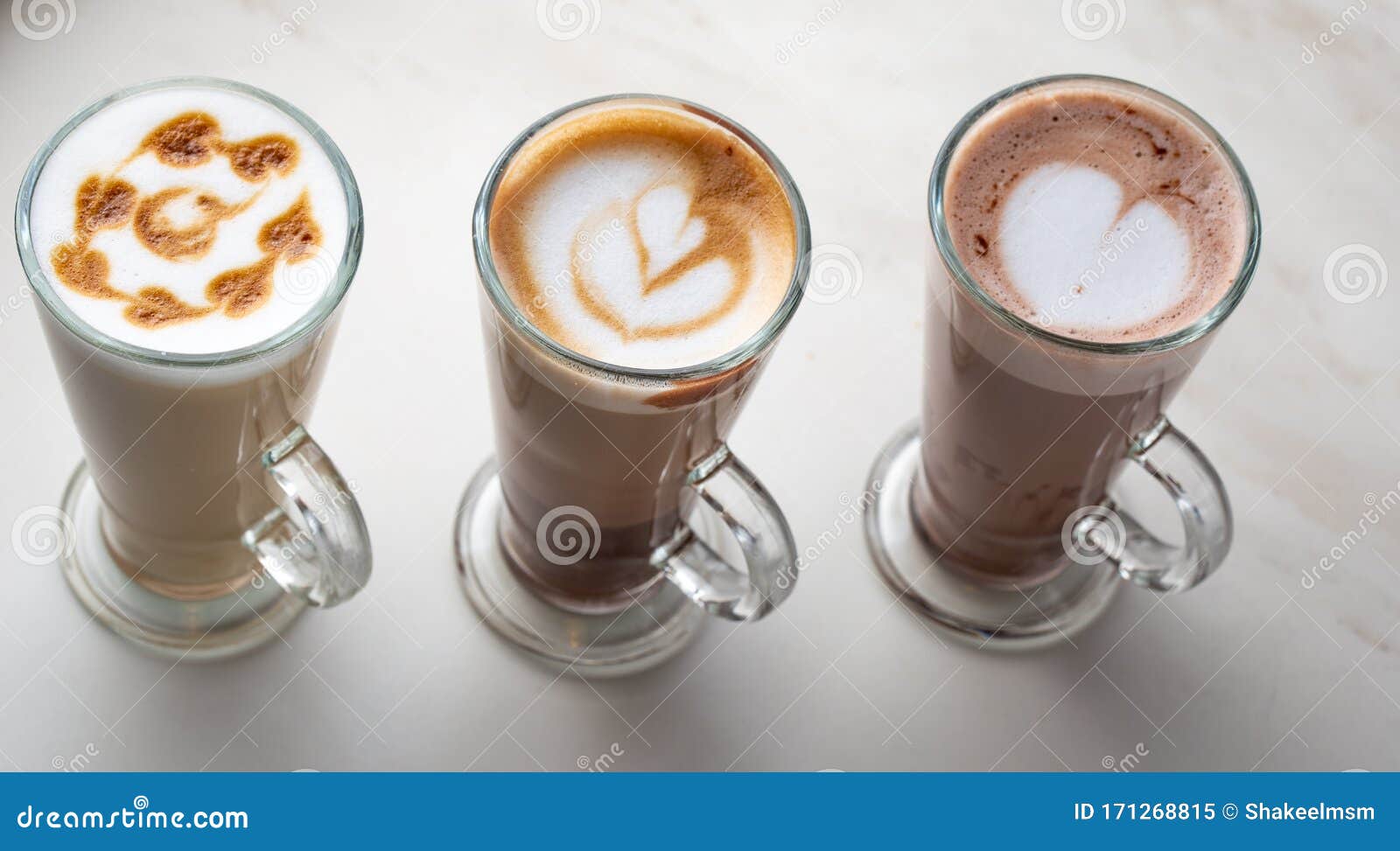 Italian Iced Coffee Latte Collection Stock Image - Image of aroma ...