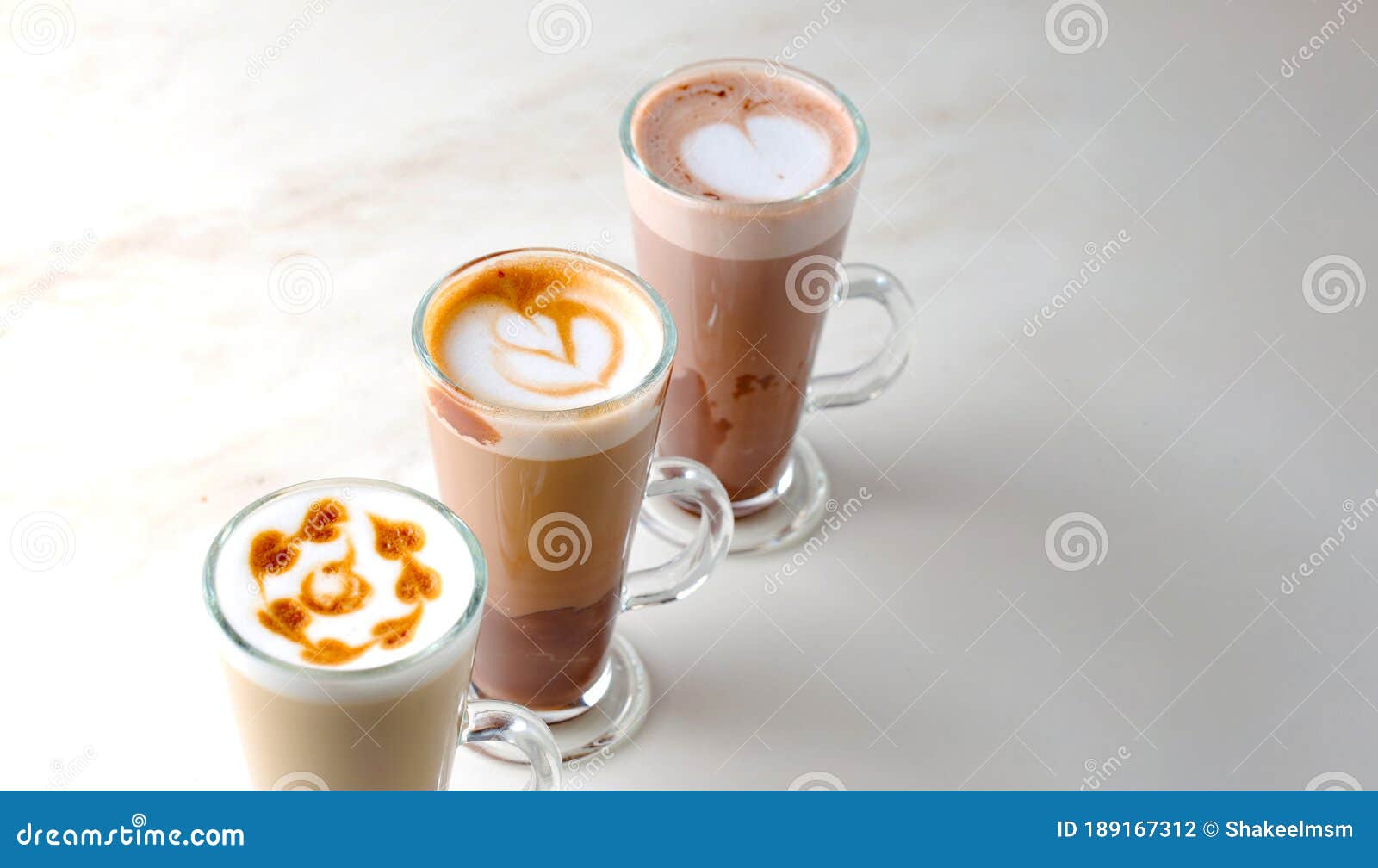 Italian Iced Coffee Latte Collection Stock Photo - Image of barista ...