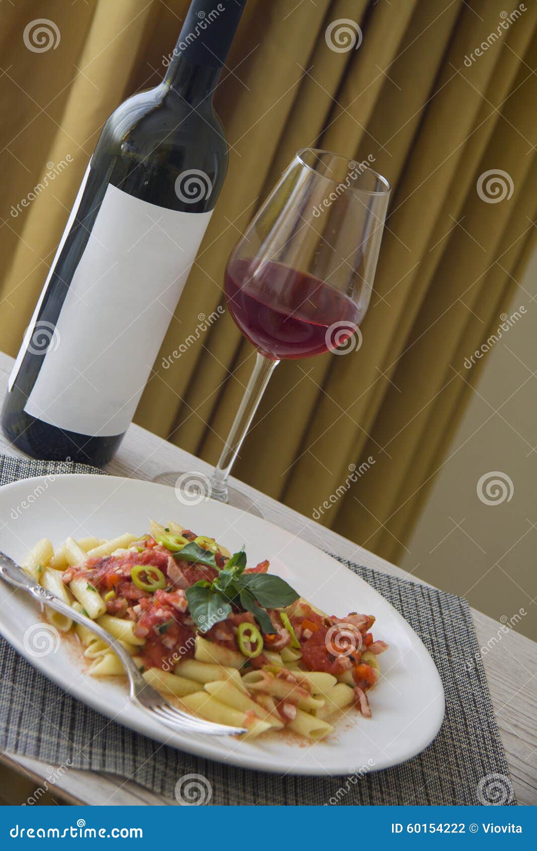 Italian kitchen: penne stock photo. Image of mediterranean - 60154222