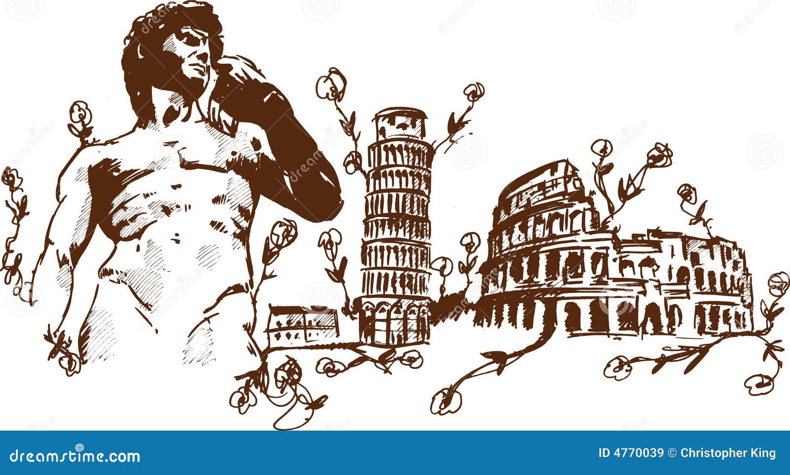 Italian Landmarks Illustration Stock Vector - Illustration of culture ...