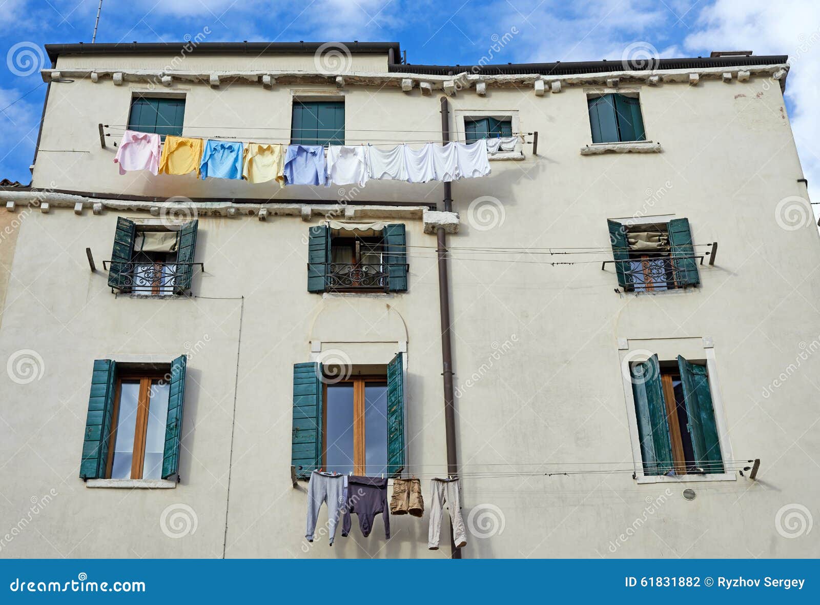 Italian laundry, Venice stock photo. Image of home, typical - 61831882