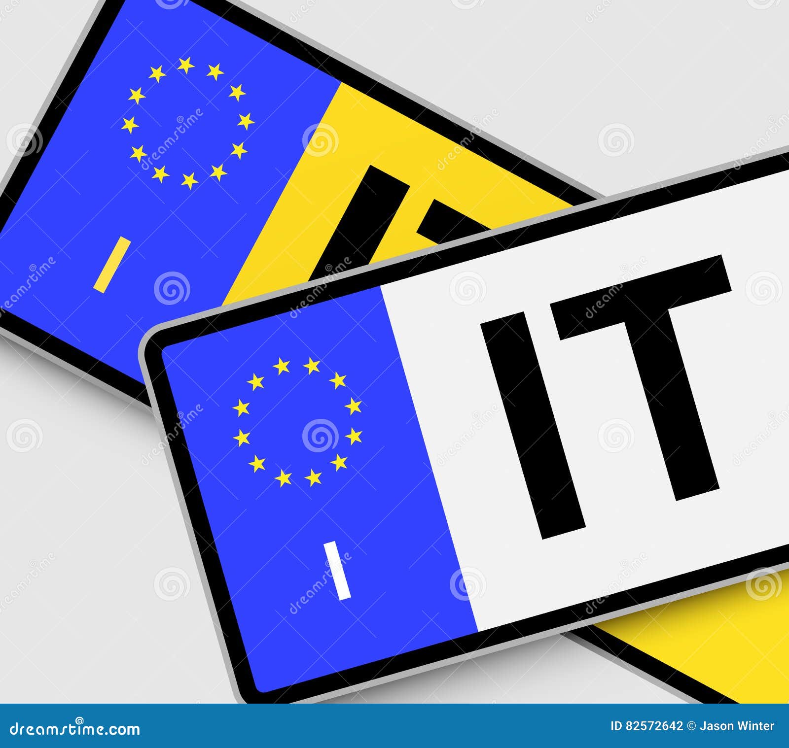 Italian Licence Plates stock vector. Illustration of vehicle - 82572642