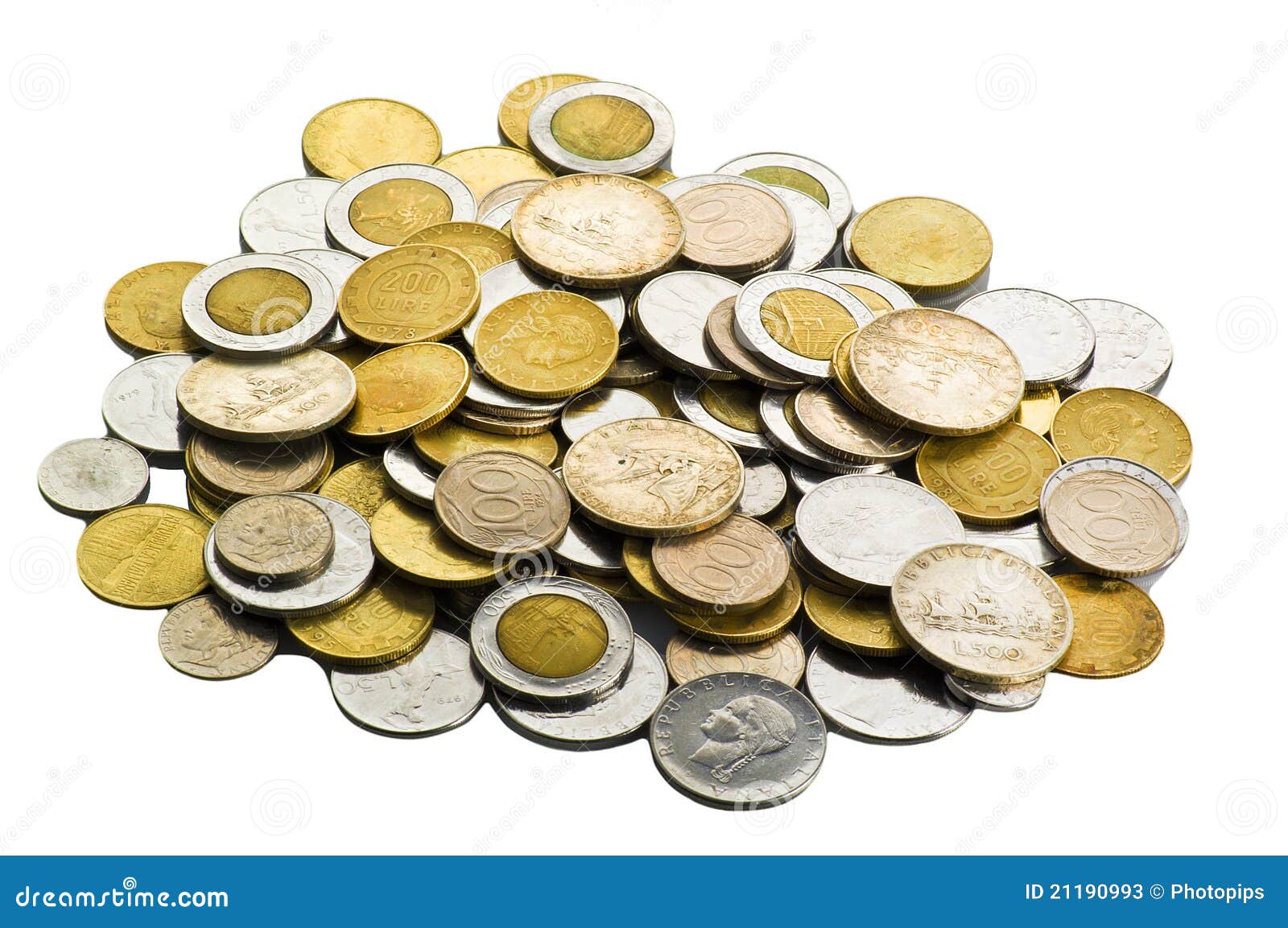 Italian lira stock image. Image of coin, white, pound - 21190993