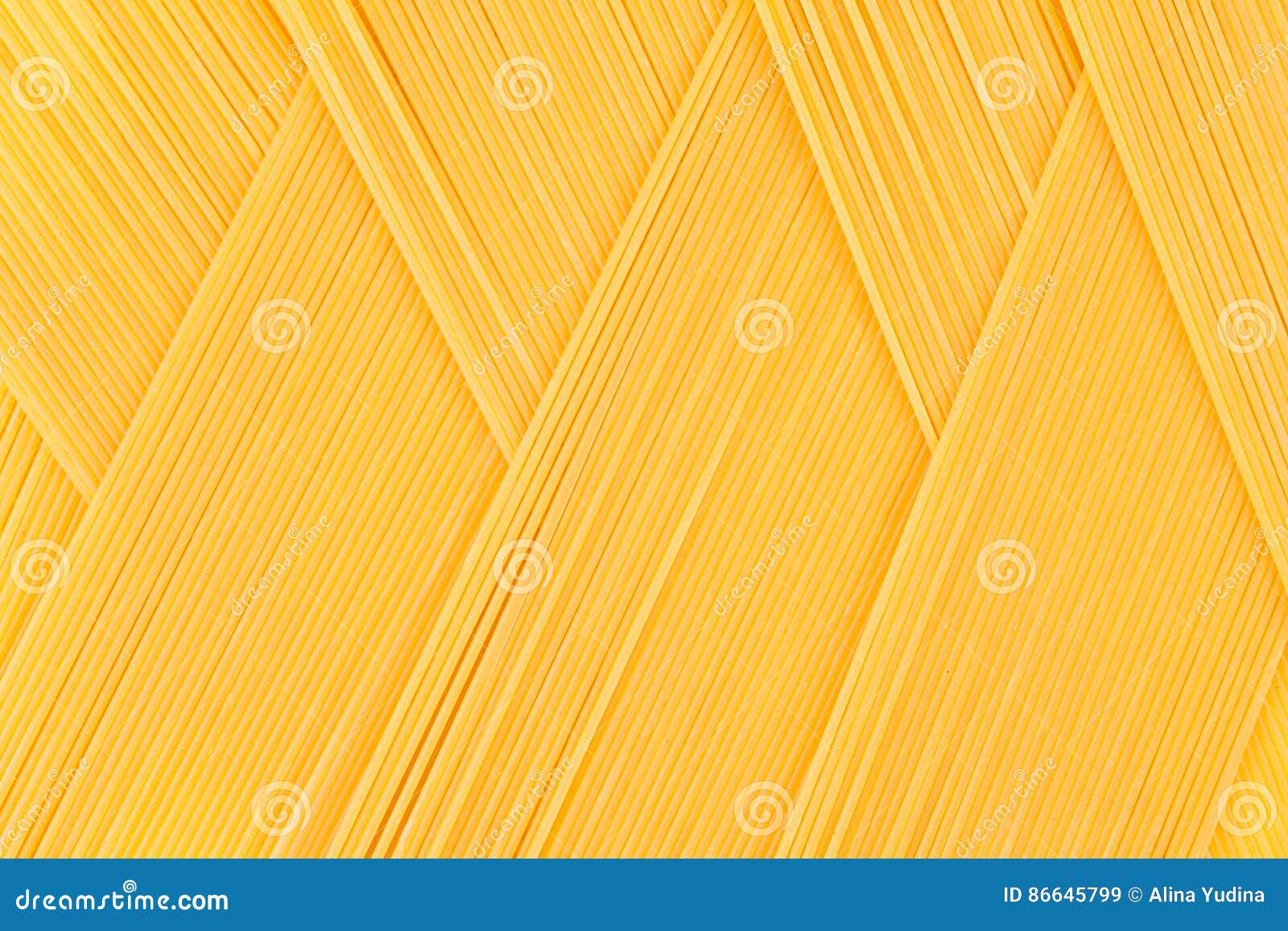 Italian Long Yellow Spaghetti Top View As Zigzag Abstract Pattern ...