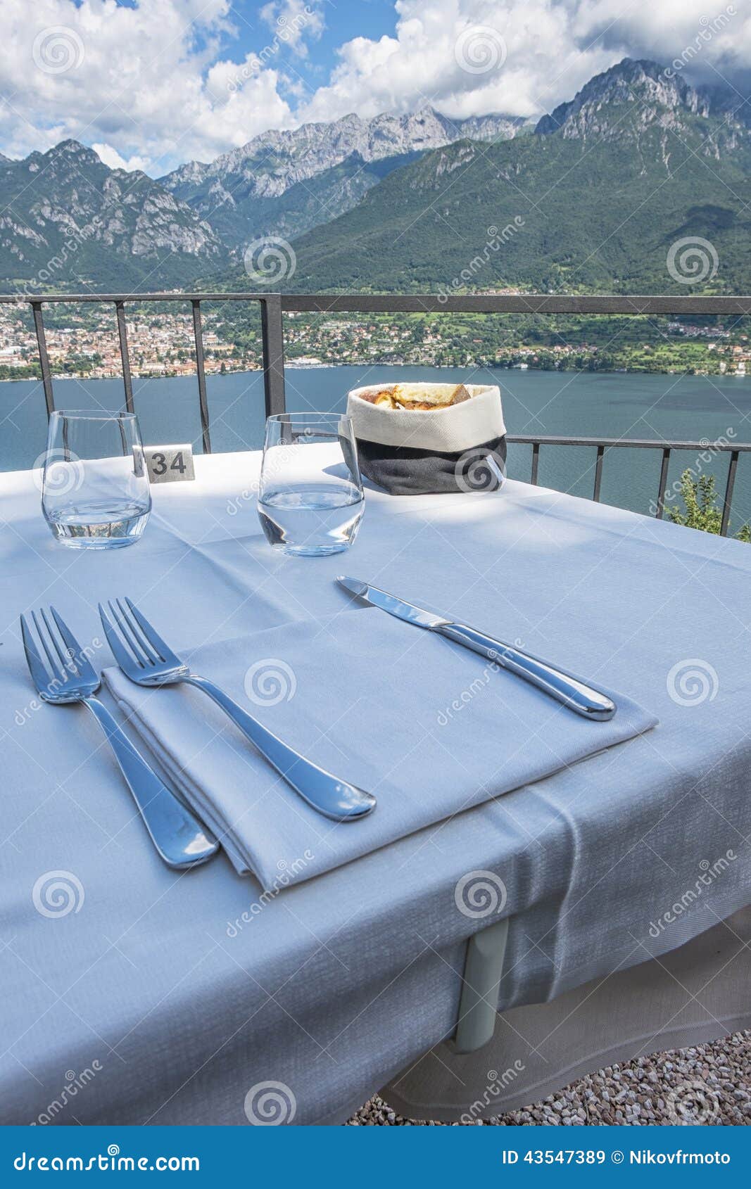 Italian lunch table stock image. Image of cutlery, night - 43547389