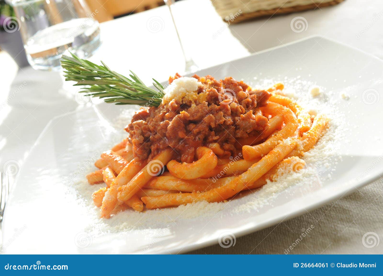Italian maccheroni stock image. Image of wine, launch - 26664061