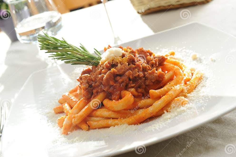 Italian maccheroni stock image. Image of wine, launch - 26664061