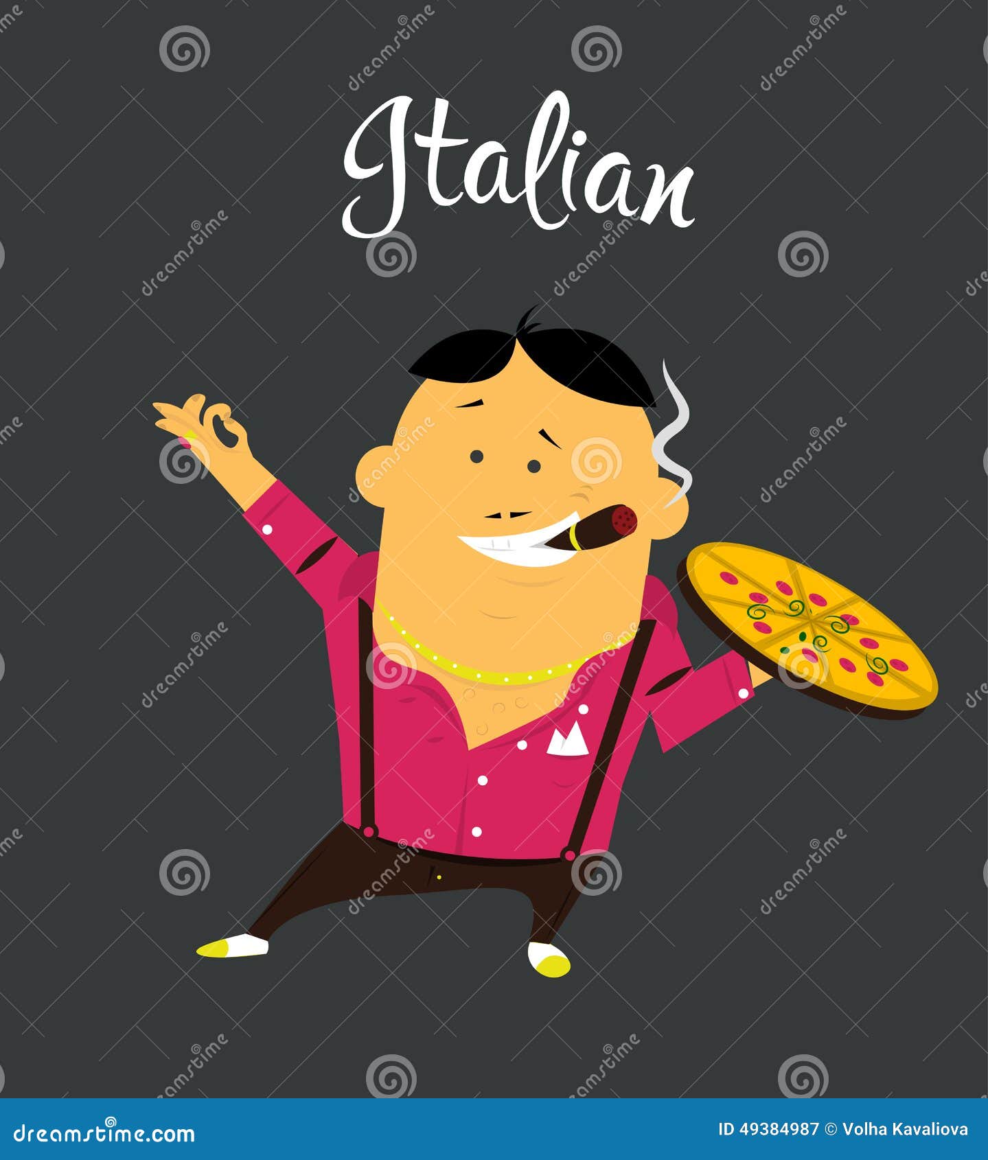 Italian Man Cartoon Character, Citizen of the Stock Vector ... Italian Man Cartoon Character, Citizen of the Stock Vector ...