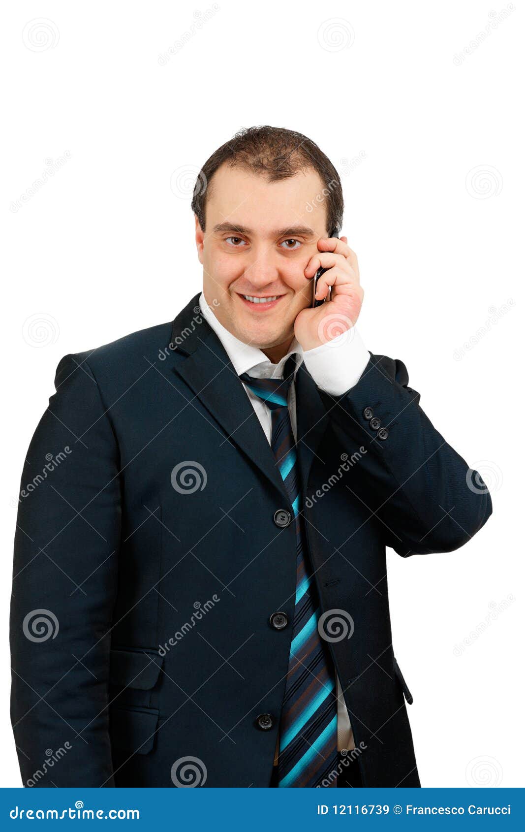 Italian Man Talking on Phone Stock Image - Image of studio, corporate ...