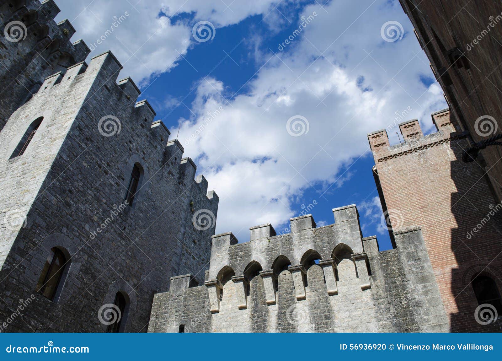 Italian medieval castles stock photo. Image of travel - 56936920