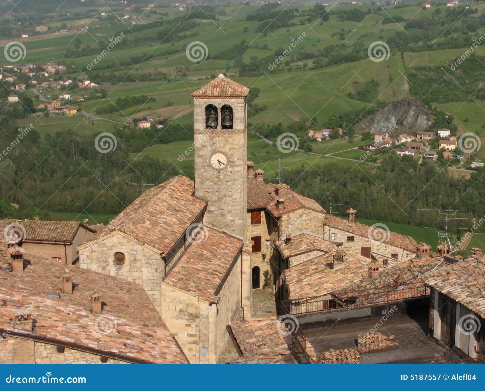 Italian Medieval Village stock image. Image of landscape - 5187557