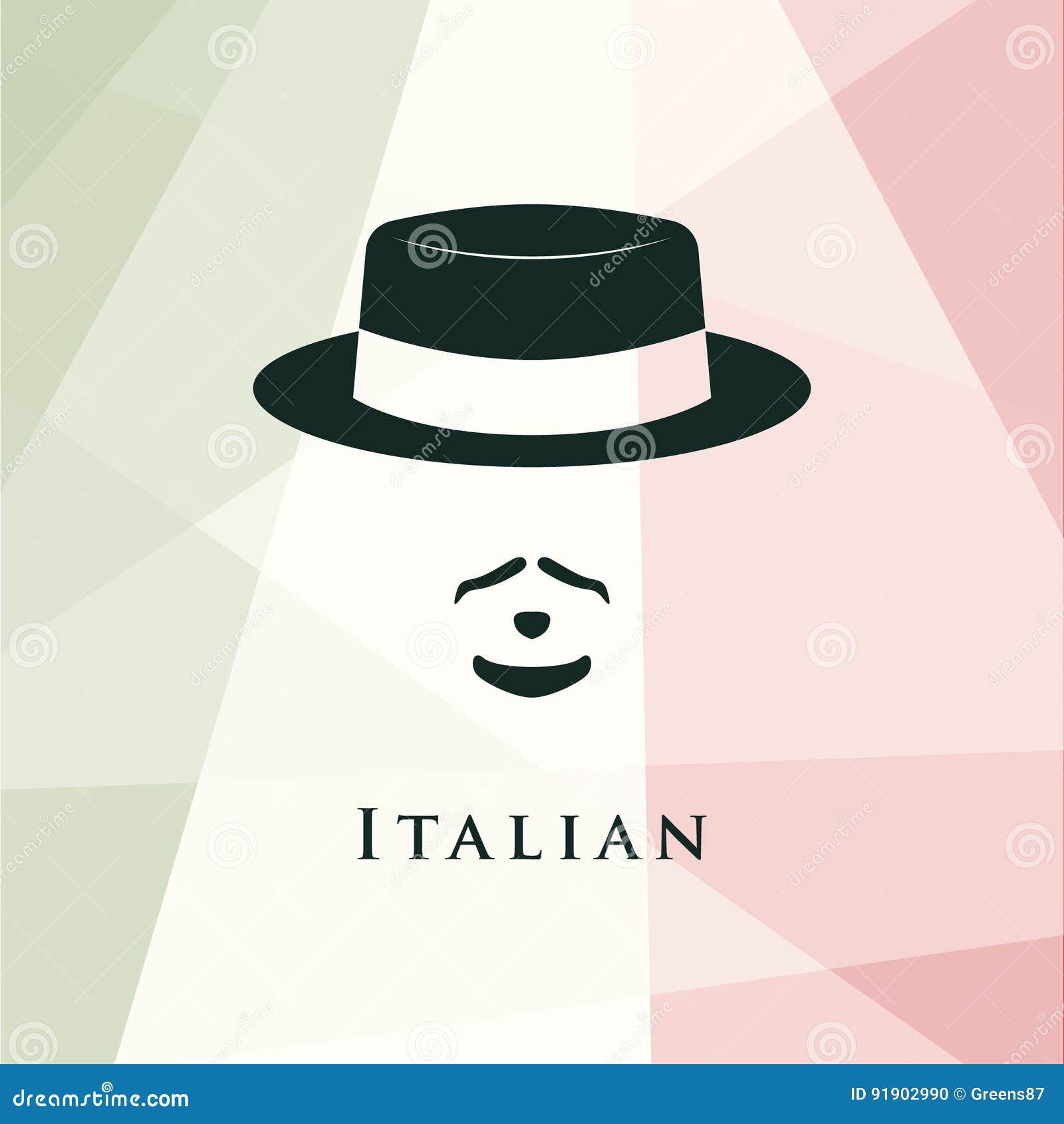 Italian Man Avatar Vector. Creative Italian Man Face, Emotions Set ...