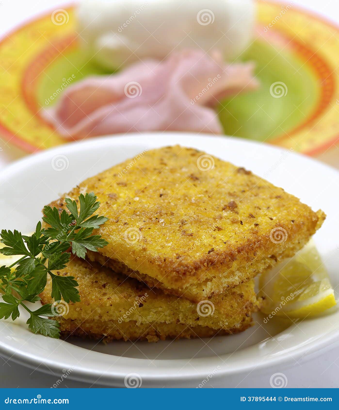 Italian Mozzarella in Carrozza Stock Photo - Image of white, food: 37895444
