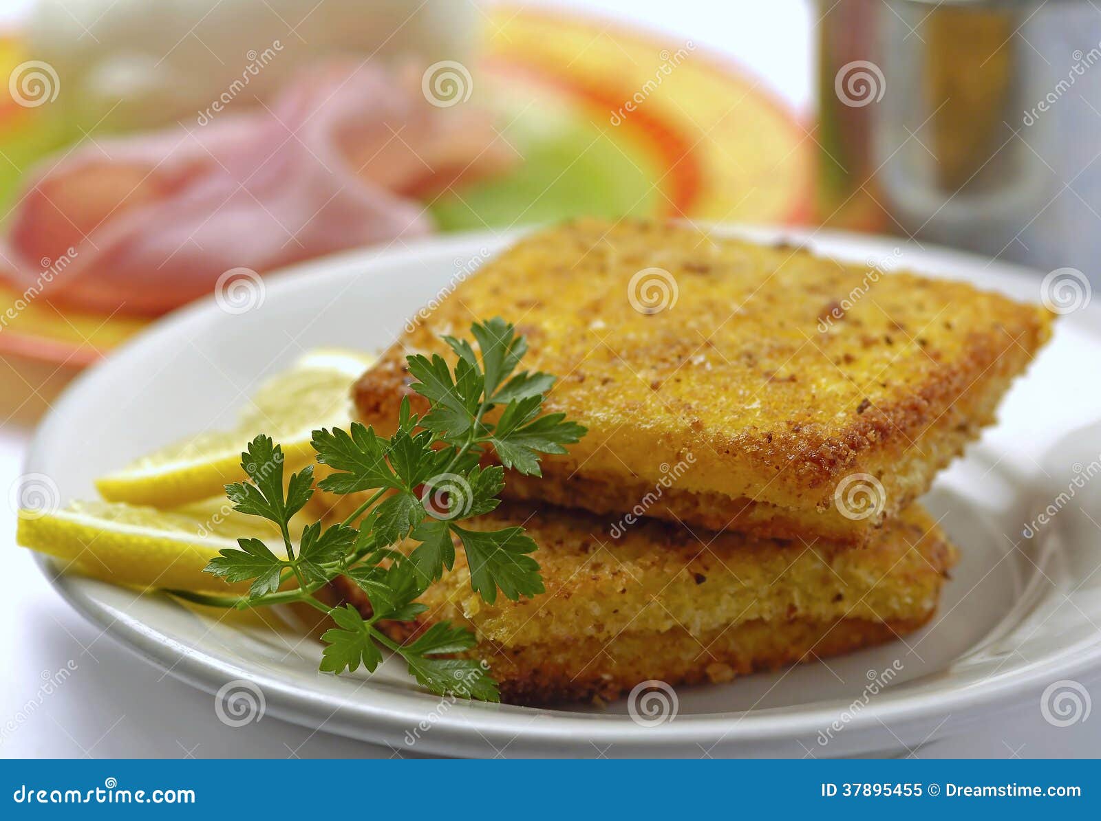 Italian Mozzarella in Carrozza Stock Image - Image of fried, colorful ...