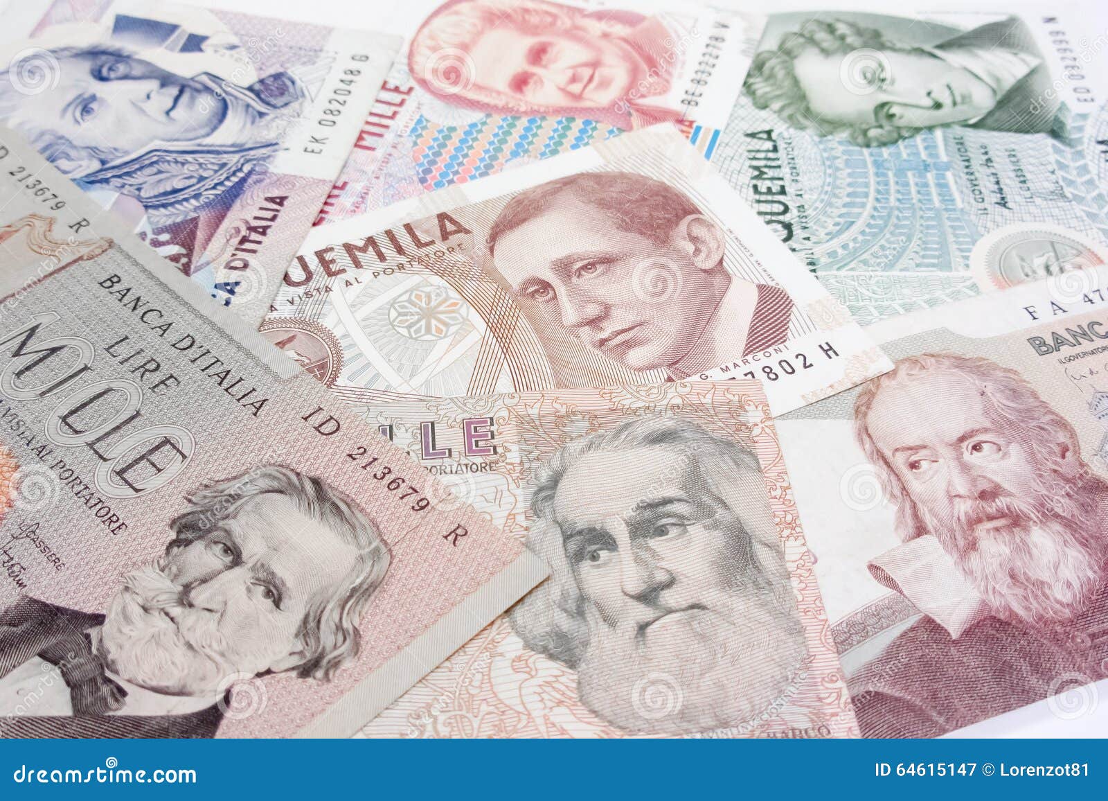 Italian old bills stock image. Image of investment, banking - 64615147