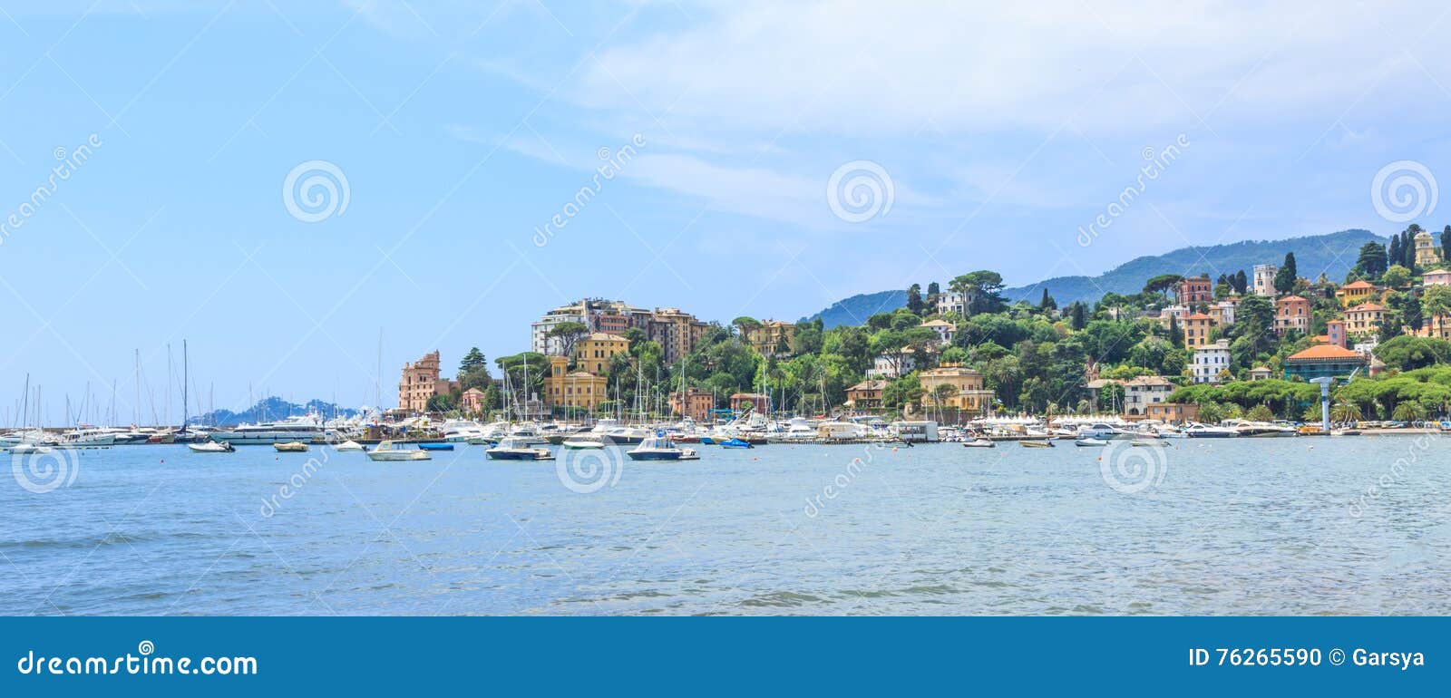 Italian Old Town Rapallo Sea View Stock Photo - Image of resort, beach ...