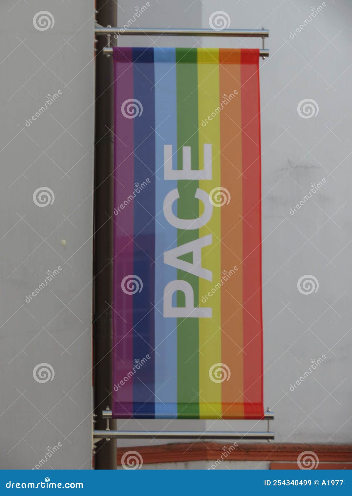 Italian Pace Transl. Peace Flag Stock Image - Image of striped, yellow ...