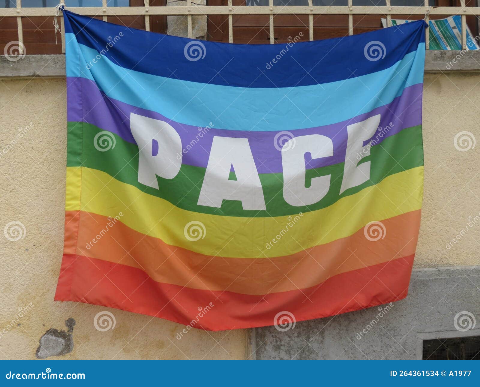Italian Pace Transl. Peace Flag Stock Photo - Image of flag, orange ...