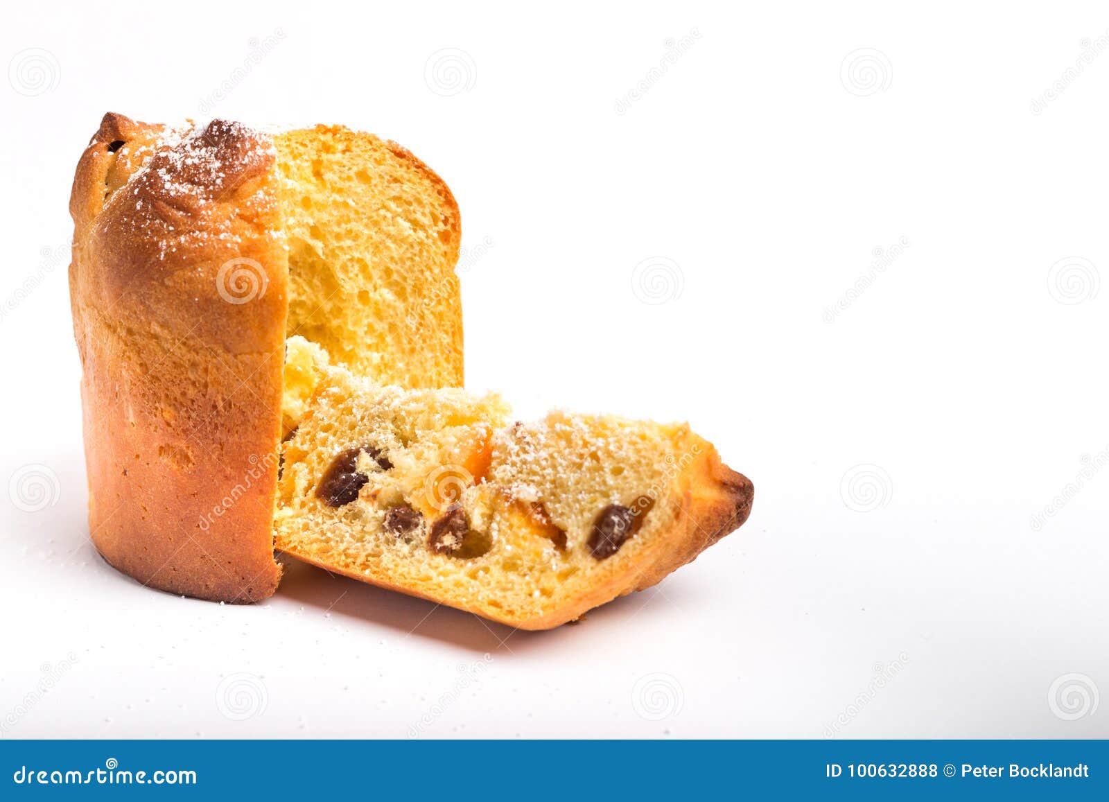 Panettone on a White Background Stock Photo - Image of milan, delicious ...
