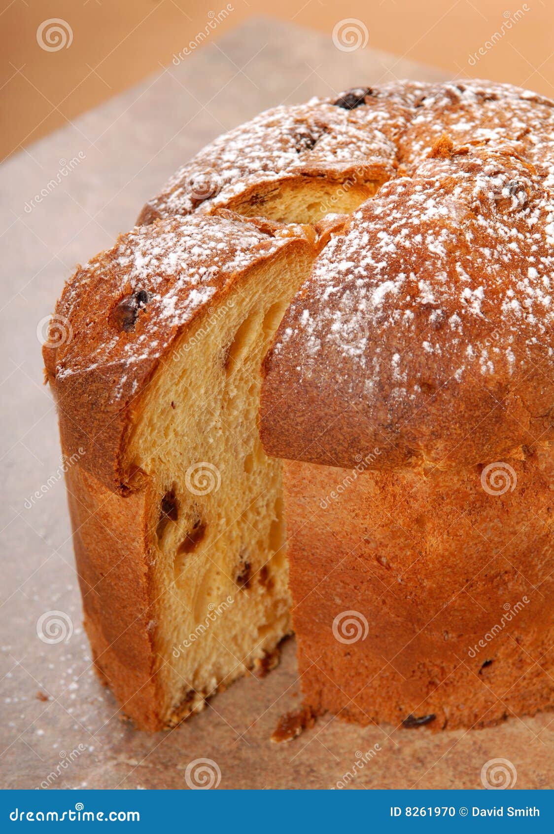 Italian Panettone Christmas Bread Stock Photo - Image of bread, fresh ...