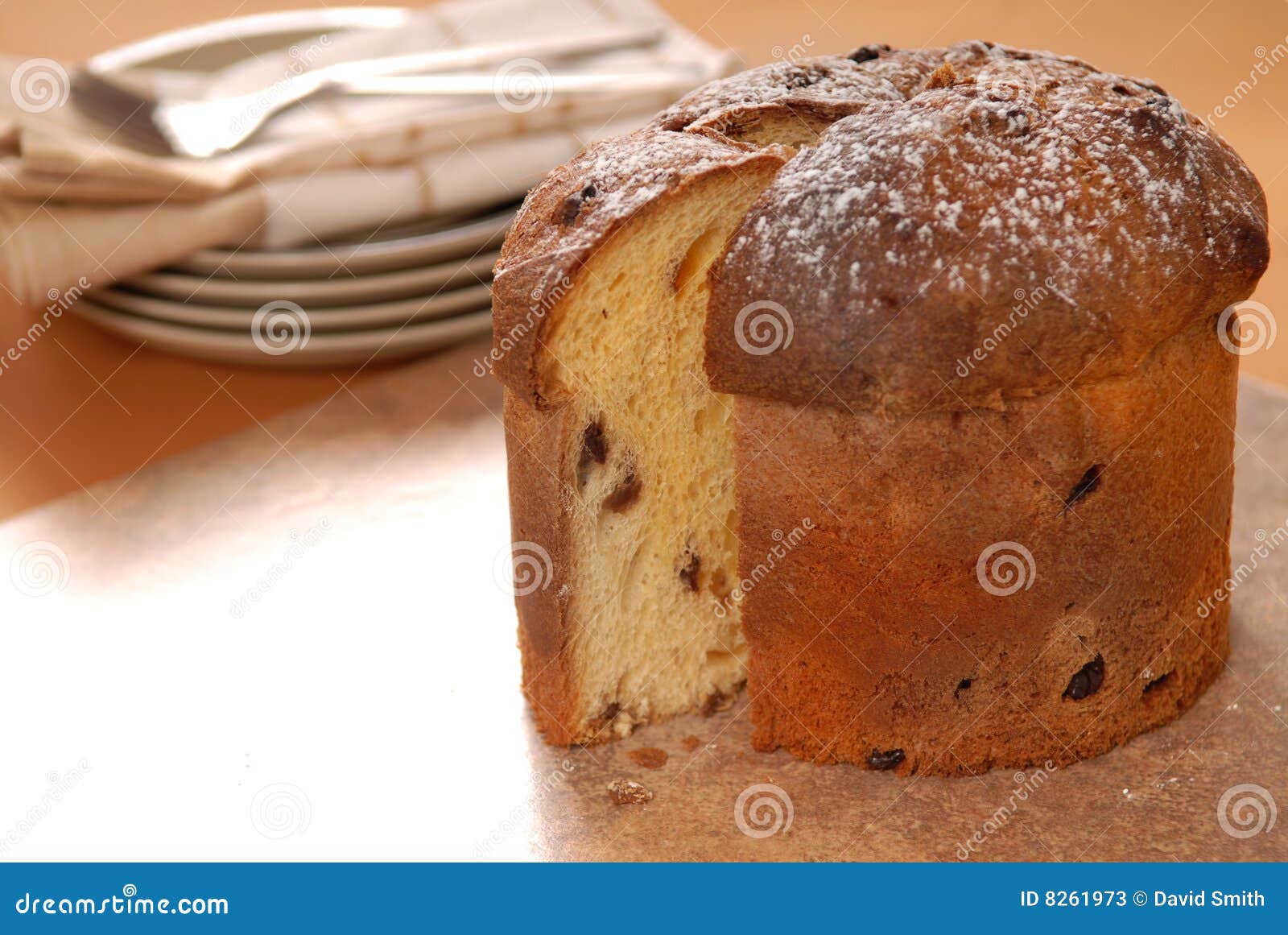 Italian Panettone Christmas Bread Stock Image - Image of dessert, tasty ...